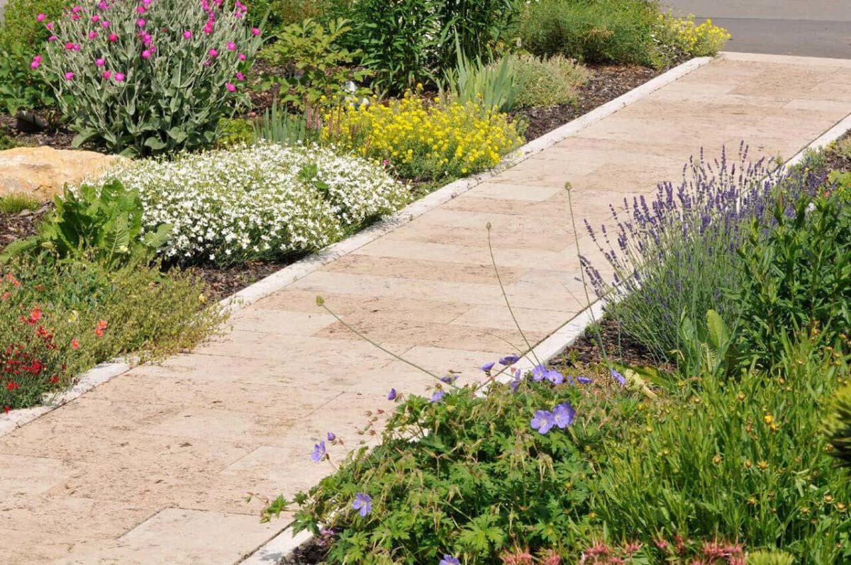 Gartenplatten aus Travertin in Bahnen? ab 54,95€/m²